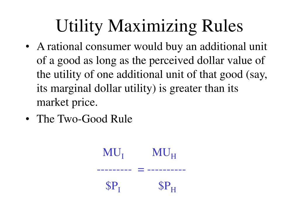 When A Consumer Is Maximizing Total Utility When A Consumer Is Maximizing Total Utility