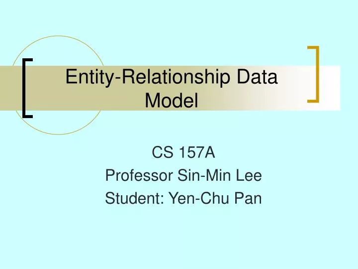 PPT - Entity-Relationship Data Model PowerPoint Presentation, free ...