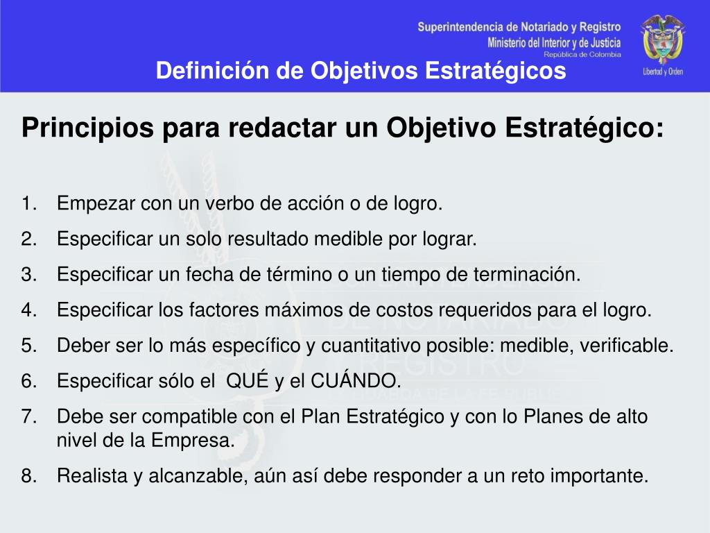 Ppt DefiniciÓn De Objetivos EstratÉgicos Etapa Cinco Powerpoint