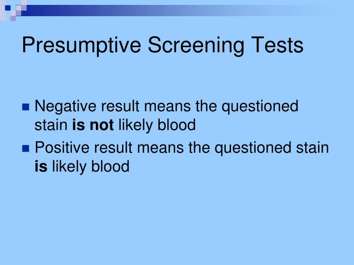 PPT - Identification and Characterization of Blood and Bloodstains ...