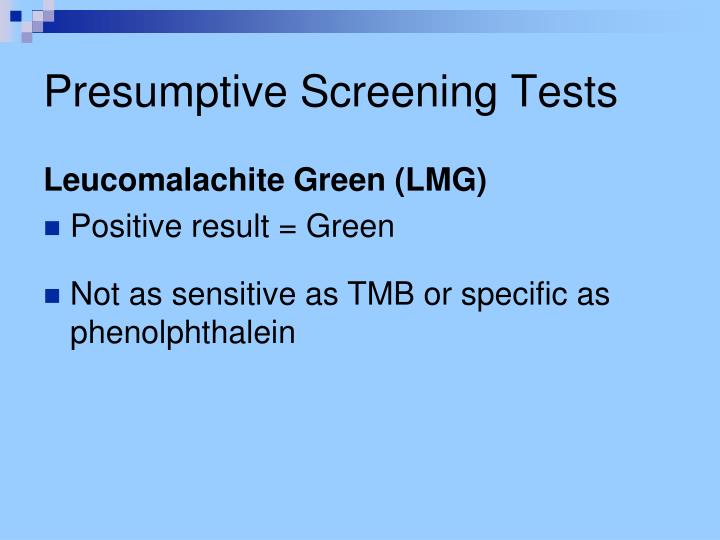 PPT - Identification and Characterization of Blood and Bloodstains ...