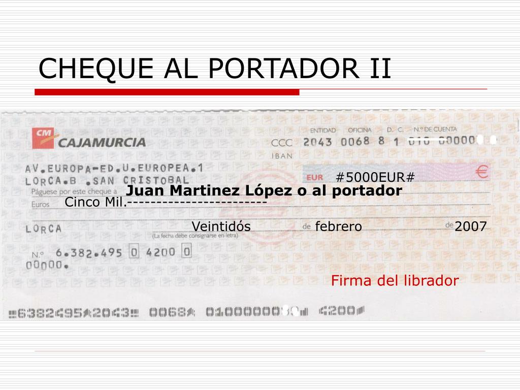 PPT - EL CHEQUE PowerPoint Presentation - ID:228684 PPT - EL CHEQUE PowerPoint Presentation - ID:228684