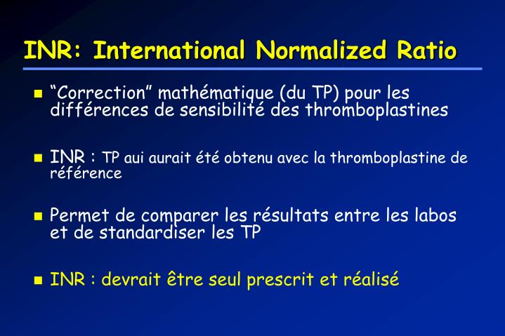 PPT - Règles du suivi des patients sous anticoagulant PowerPoint ...