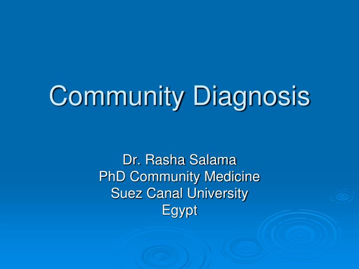 PPT - Community Diagnosis PowerPoint Presentation, free download - ID ...