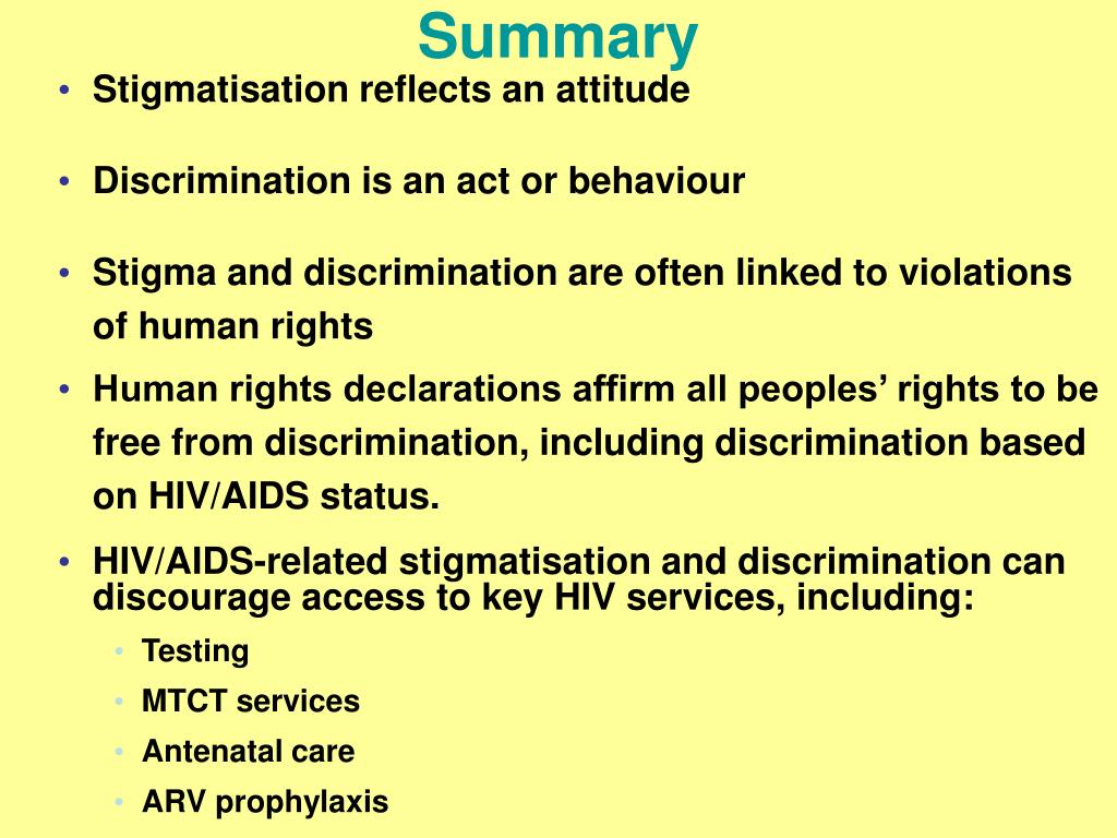 Ppt Stigma And Discrimination Related To Hiv Aids Powerpoint