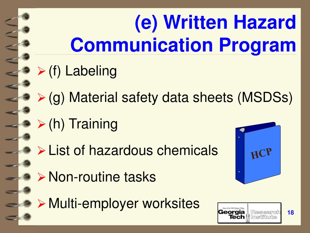 PPT - OSHA Hazard Communication Standard Occupational Safety and Health ...