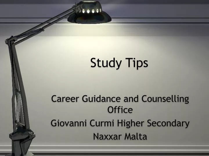 PPT - Study Tips PowerPoint Presentation, free download - ID:231013