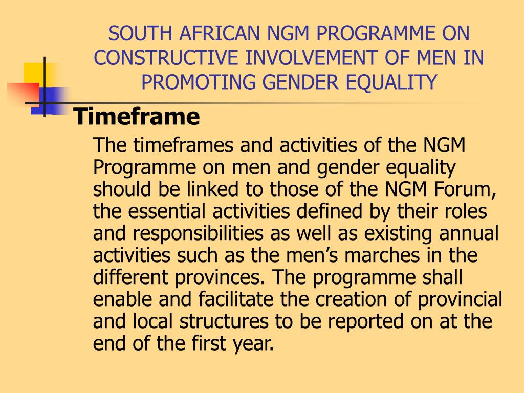 Ppt South African National Gender Machinery Ngm Programme On