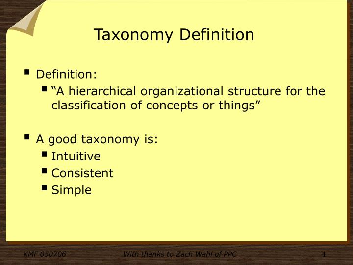 PPT - Taxonomy Definition PowerPoint Presentation, free download - ID ...