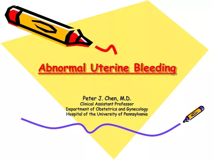 PPT - Abnormal Uterine Bleeding PowerPoint Presentation, free download ...
