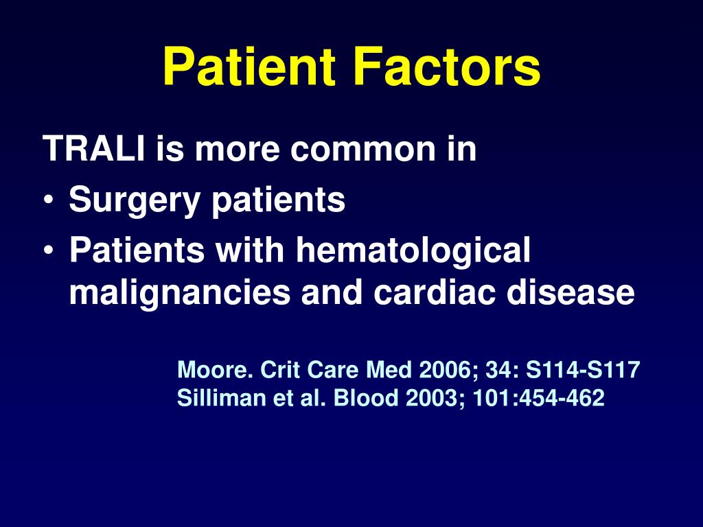 PPT - Transfusion Related Acute Lung Injury (TRALI): Clinical and ...