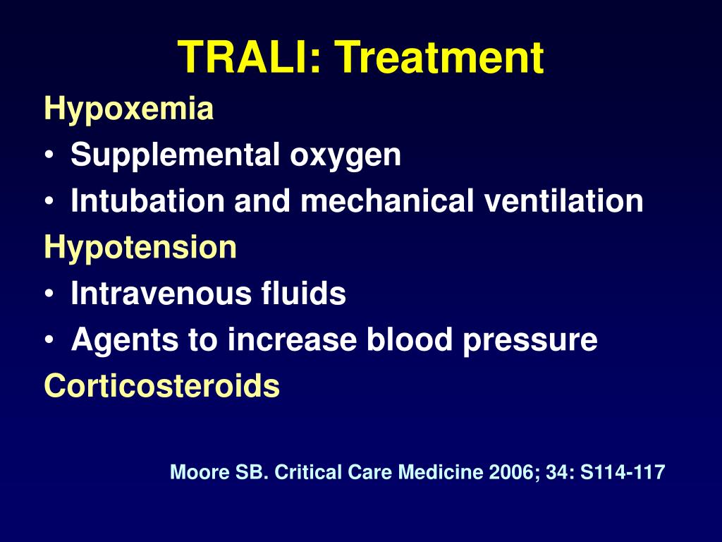 PPT - Transfusion Related Acute Lung Injury (TRALI): Clinical and ...