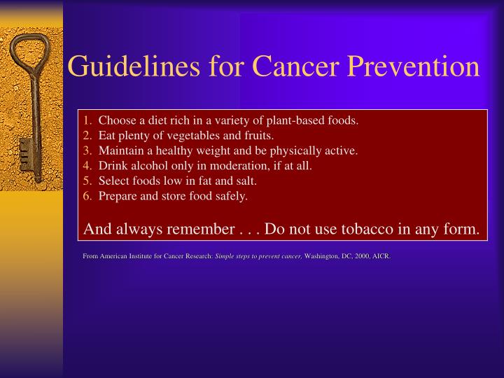 PPT - Nutrition in Cancer Prevention PowerPoint Presentation - ID:235190