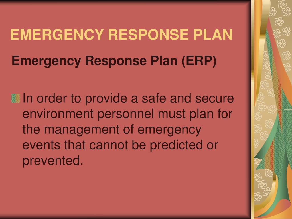 PPT - EMERGENCY RESPONSE PLAN PowerPoint Presentation, free download ...