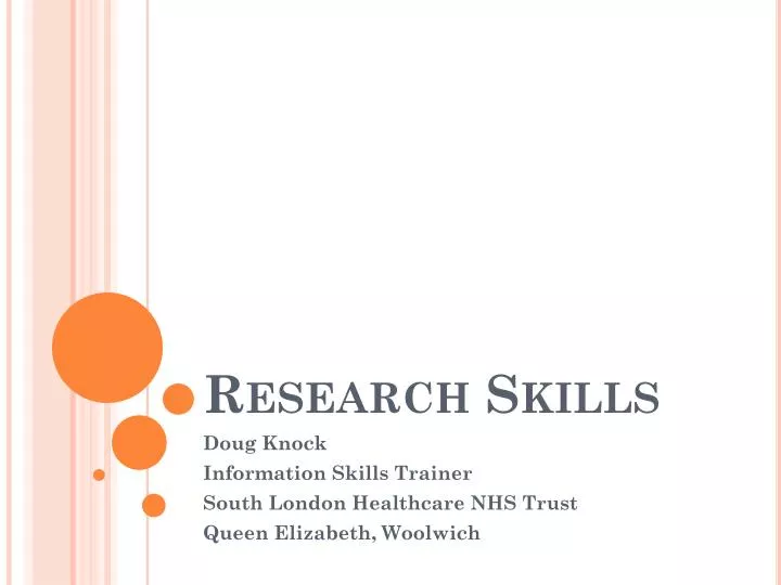 PPT - Research Skills PowerPoint Presentation, free download - ID:235281