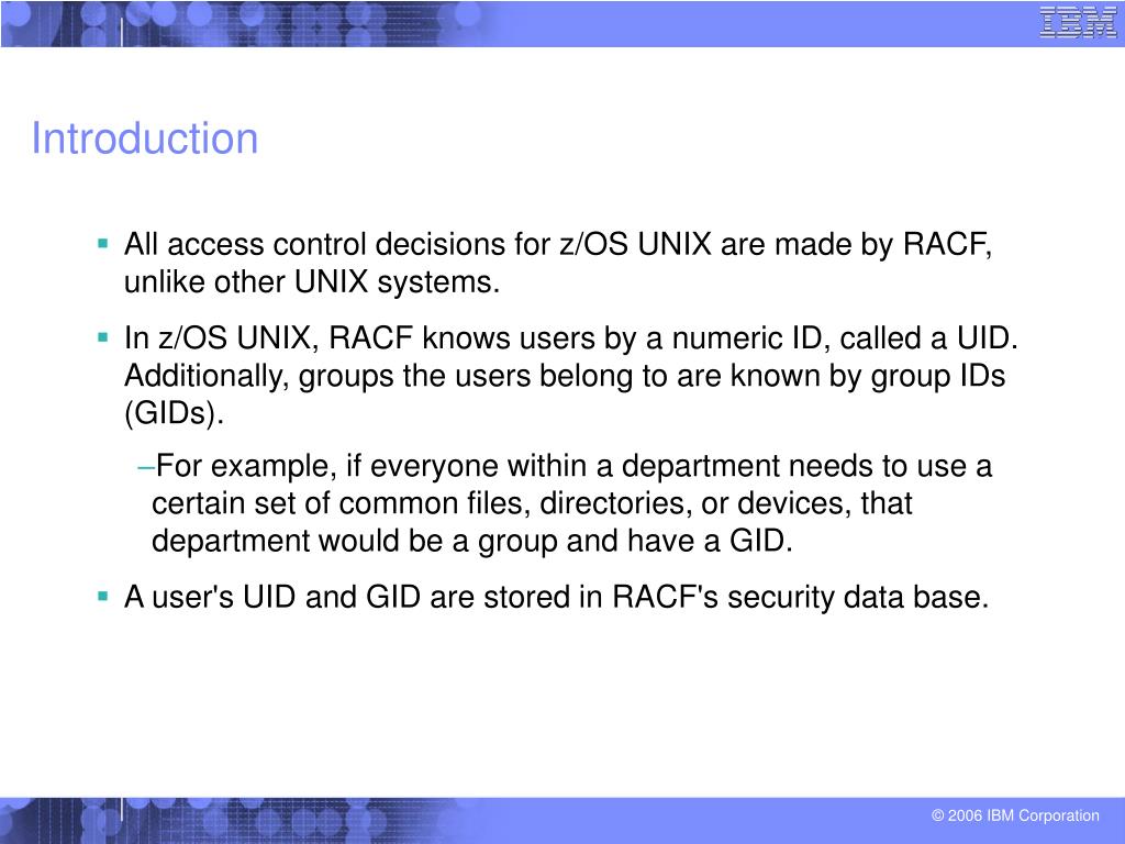 PPT - Introduction to z/OS Security Lesson 6: z/OS UNIX Security ... PPT - Introduction to z/OS Security Lesson 6: z/OS UNIX Security ...