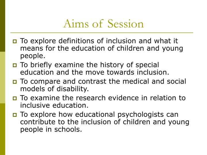 PPT - Educational Psychology and Inclusion in Education PowerPoint ...
