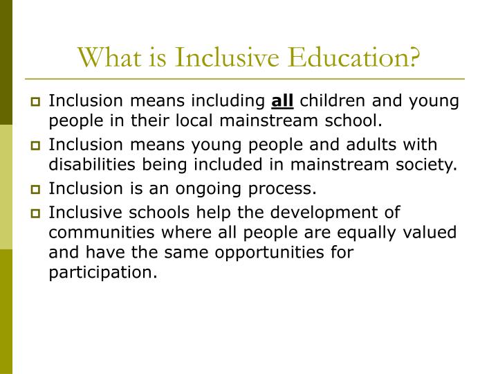 PPT - Educational Psychology and Inclusion in Education PowerPoint ...