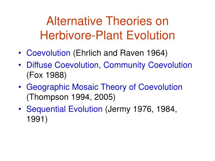 PPT - Coevolution: Evolutionary Interactions Between Herbivorous ...
