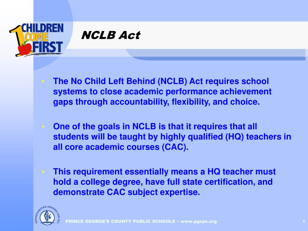 PPT - NCLB – at PGCPS Mr. Wesley Watts, Chief Information Officer Mr ...