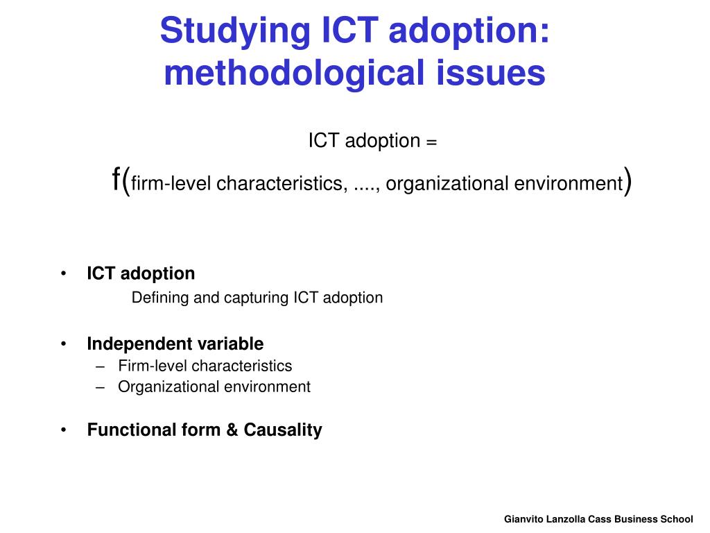 PPT - Country-level characteristics, organizations and ICT adoption: an ...