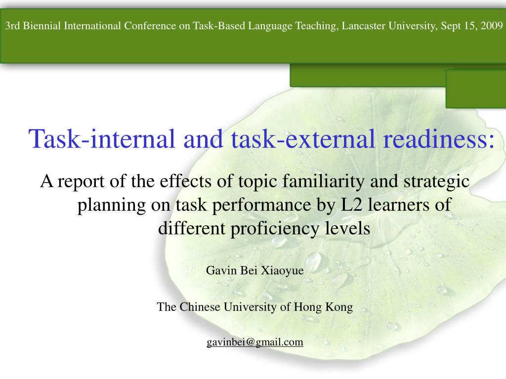 PPT - Task-internal and task-external readiness: PowerPoint ... PPT - Task-internal and task-external readiness: PowerPoint ...