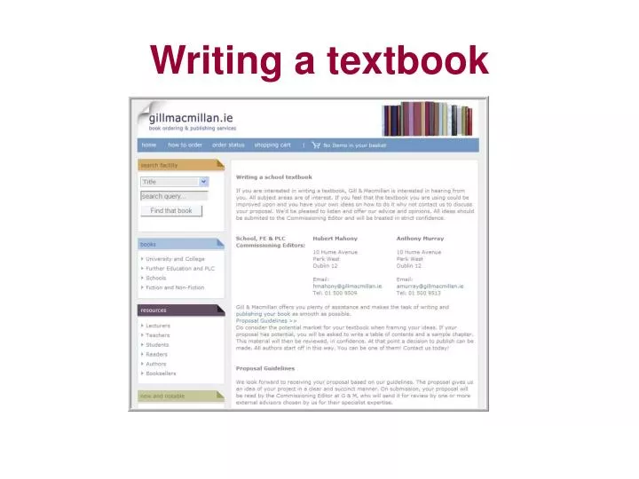 PPT - Writing a textbook PowerPoint Presentation, free download - ID:238059