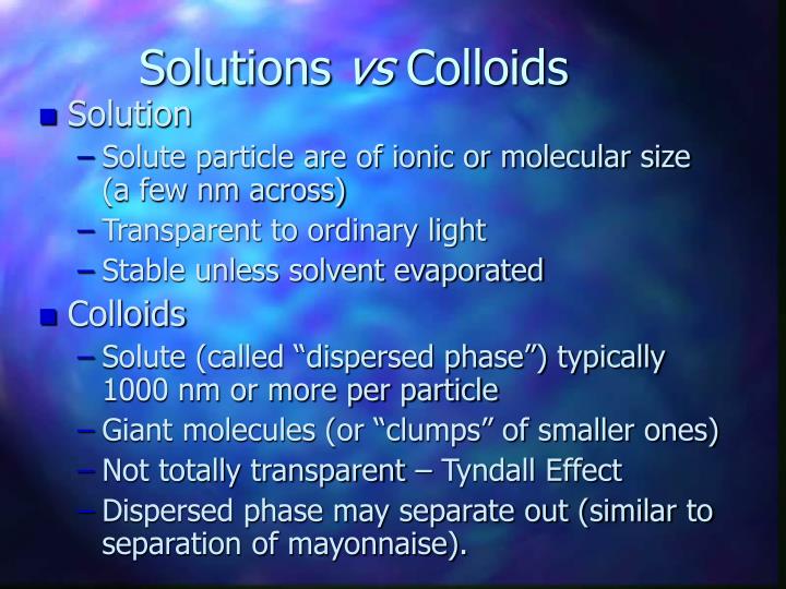 PPT - Solutions and Colloids PowerPoint Presentation - ID:238471