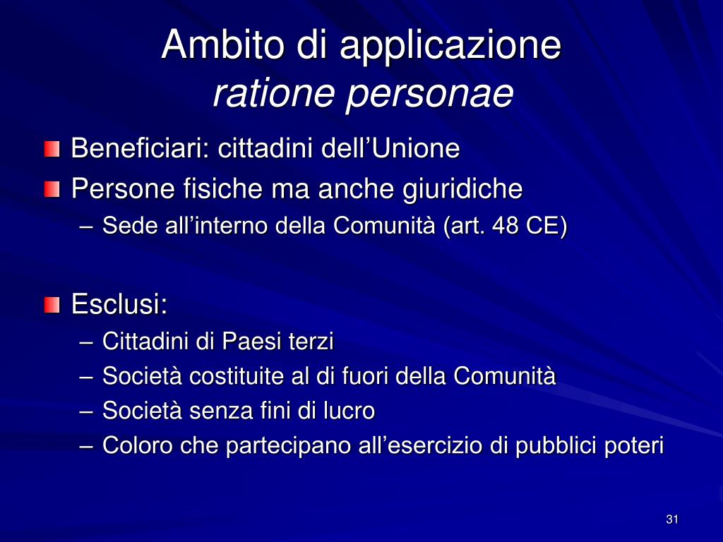 PPT - LA LIBERA CIRCOLAZIONE DELLE PERSONE NELL’UNIONE EUROPEA ...