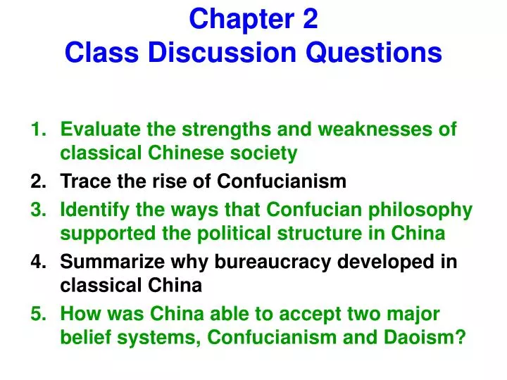 PPT Chapter 2 Class Discussion Questions PowerPoint Presentation PPT Chapter 2 Class Discussion Questions PowerPoint Presentation