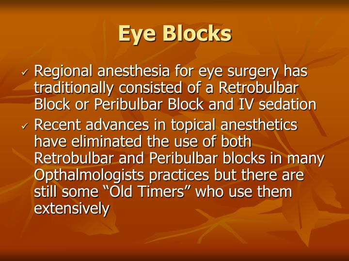 PPT - Peripheral Blocks 4 Eye Blocks and Airway Blocks PowerPoint ...
