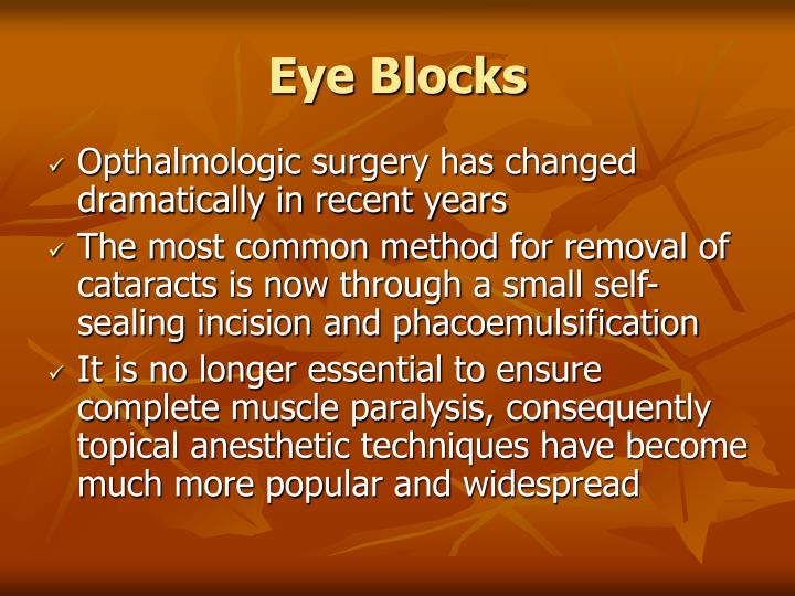 PPT - Peripheral Blocks 4 Eye Blocks and Airway Blocks PowerPoint ...