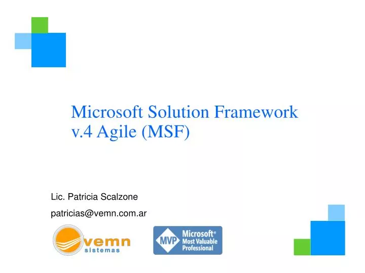 PPT - Microsoft Solution Framework v.4 Agile (MSF) PowerPoint ...