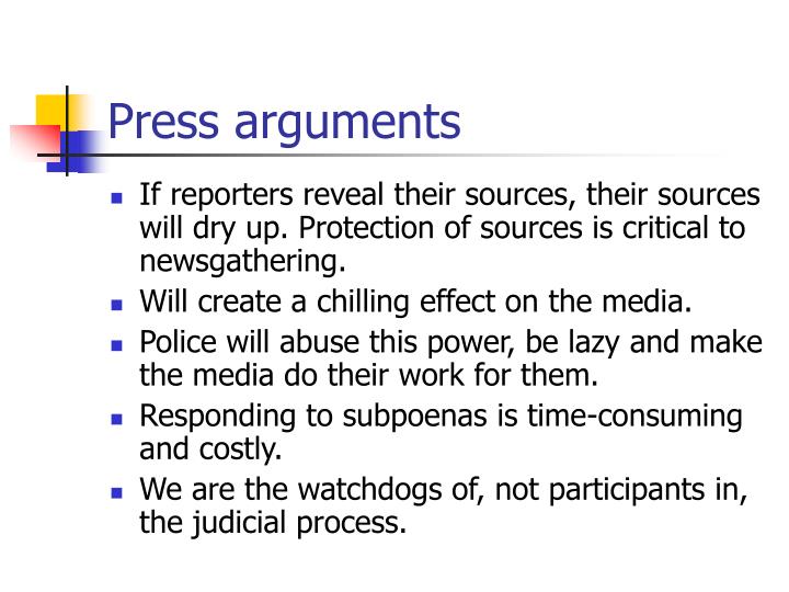 PPT - Reporter’s privilege PowerPoint Presentation - ID:241353
