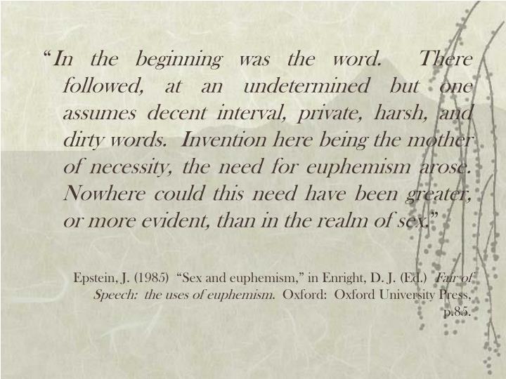 PPT - The Linguistics of Euphemism: PowerPoint Presentation - ID:241546
