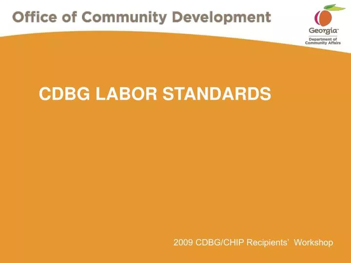 PPT - CDBG LABOR STANDARDS PowerPoint Presentation, free download - ID ...