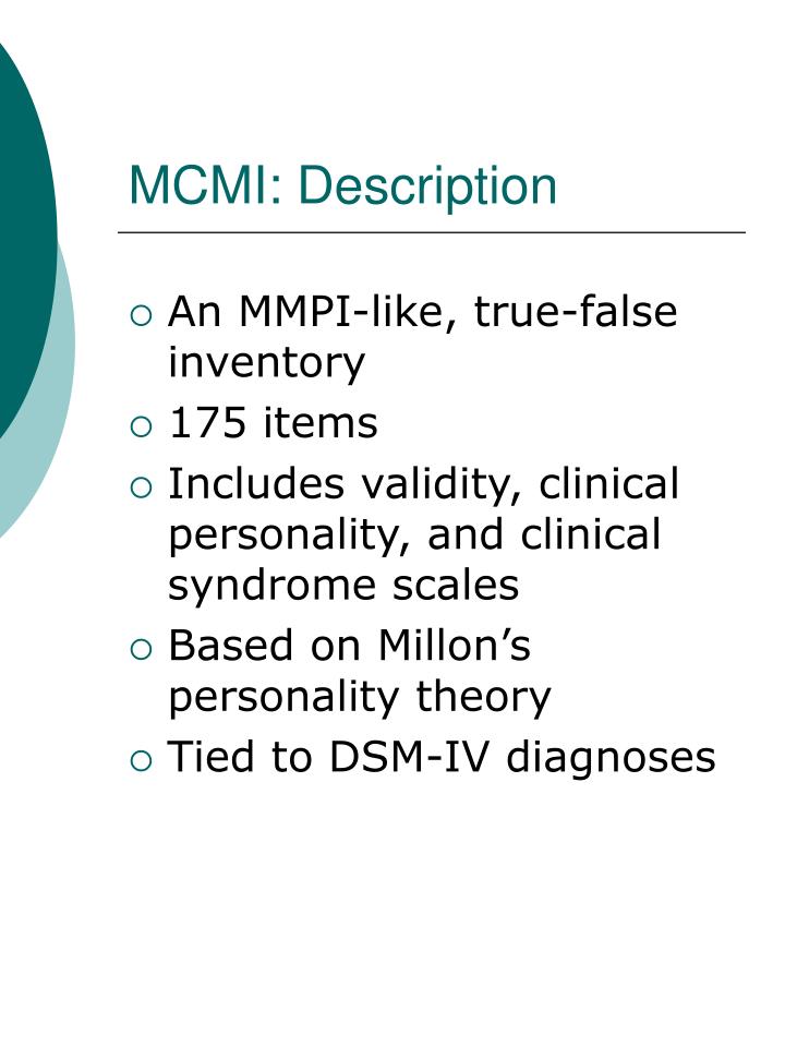 PPT - Millon Clinical Multiaxial Inventory III (MCMI-III) PowerPoint ...