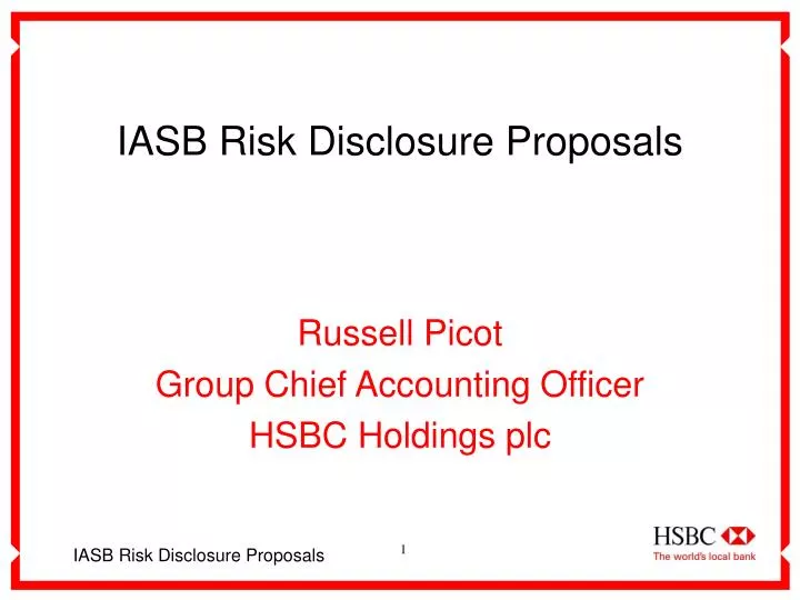 PPT - IASB Risk Disclosure Proposals PowerPoint Presentation, free ...