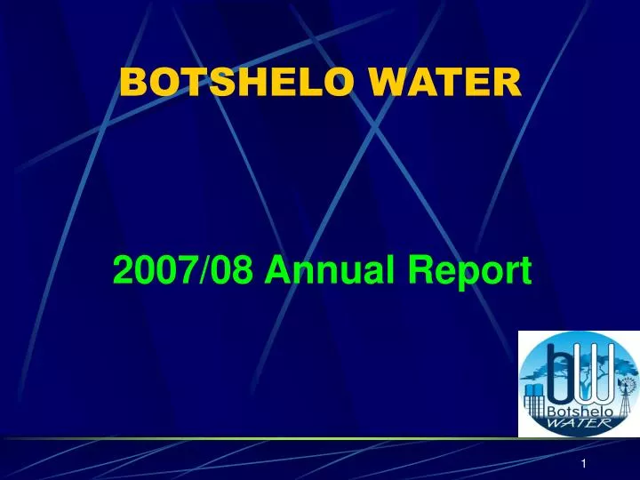 PPT - BOTSHELO WATER PowerPoint Presentation, free download - ID:242295