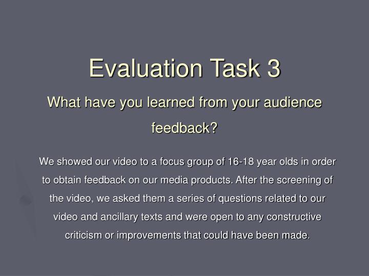 PPT - Evaluation Task 3 PowerPoint Presentation, free download - ID:242414