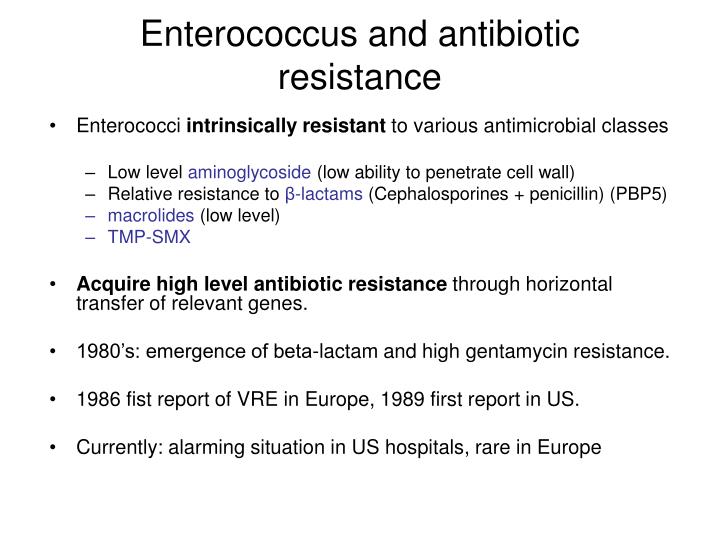 PPT - Lecture 4 Vancomycin resistance VRE VISA / hVISA / VRSA ...