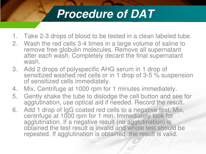 PPT - The Antiglobulin Test ( Direct & Indirect ) PowerPoint ...