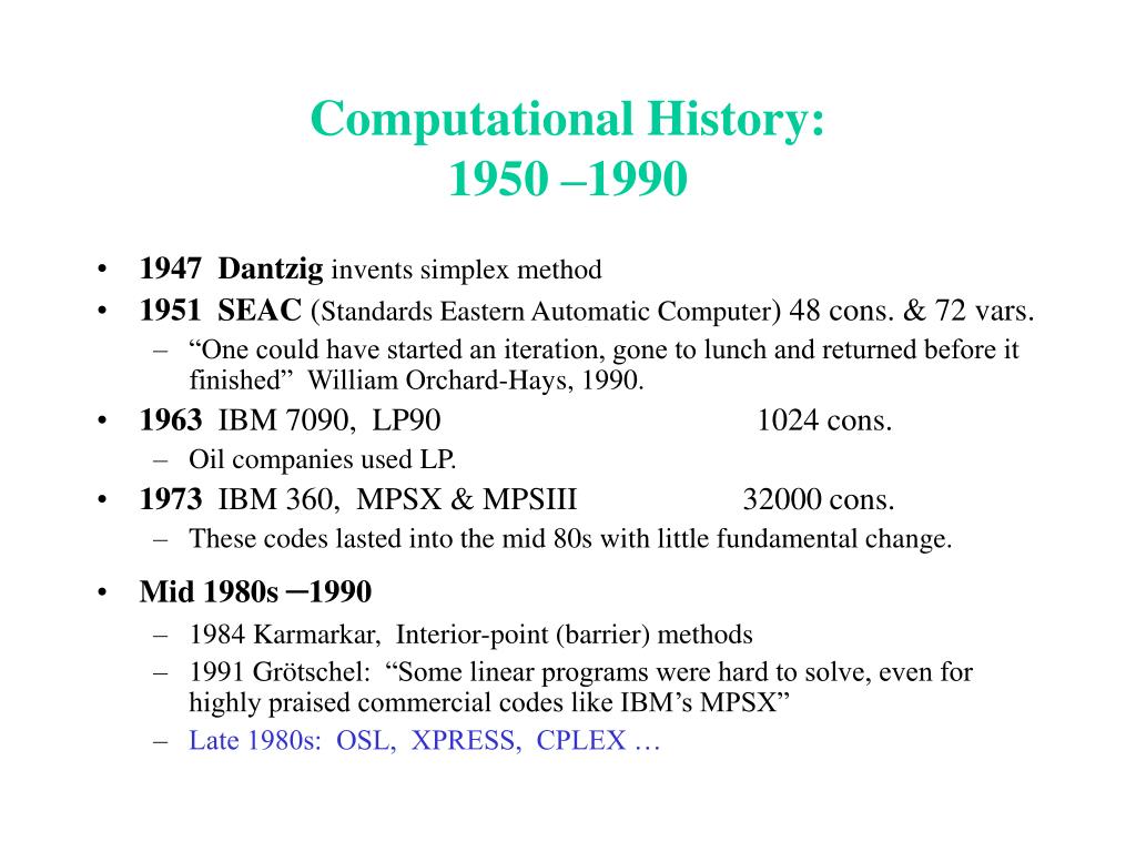 Ppt Linear And Integer Programming A Decade Of Computation Powerpoint Presentation Id243185