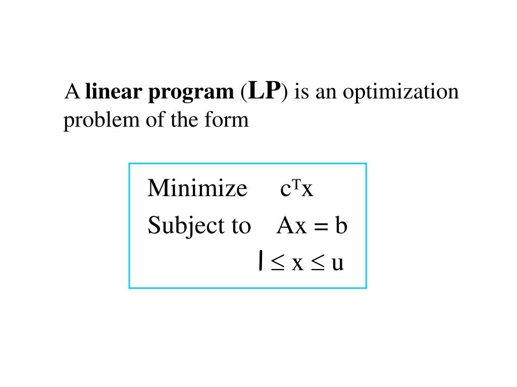 Ppt Linear And Integer Programming A Decade Of Computation Powerpoint Presentation Id243185