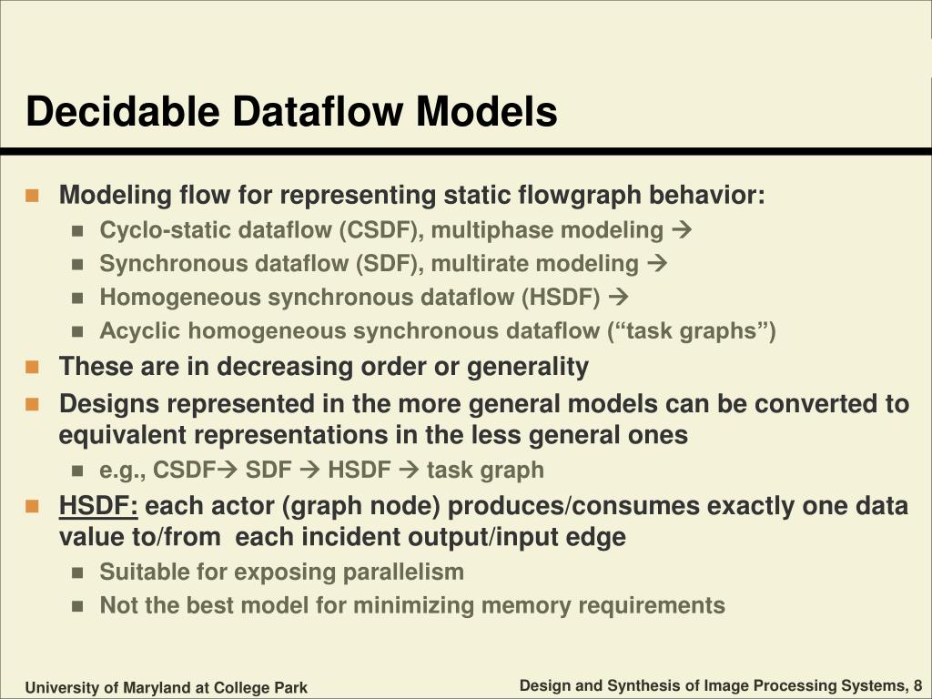 Ppt Design And Synthesis Of Image Processing Systems Using Reconfigurable Dataflow Graphs