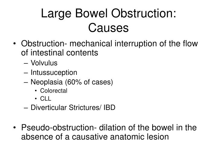PPT - Large Bowel Obstruction PowerPoint Presentation - ID:244375