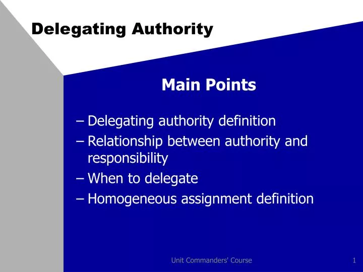 PPT - Delegating Authority PowerPoint Presentation, free download - ID ...
