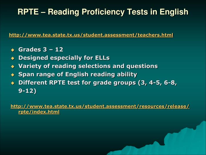 PPT - Assessing English Language Proficiency A Training Module ...