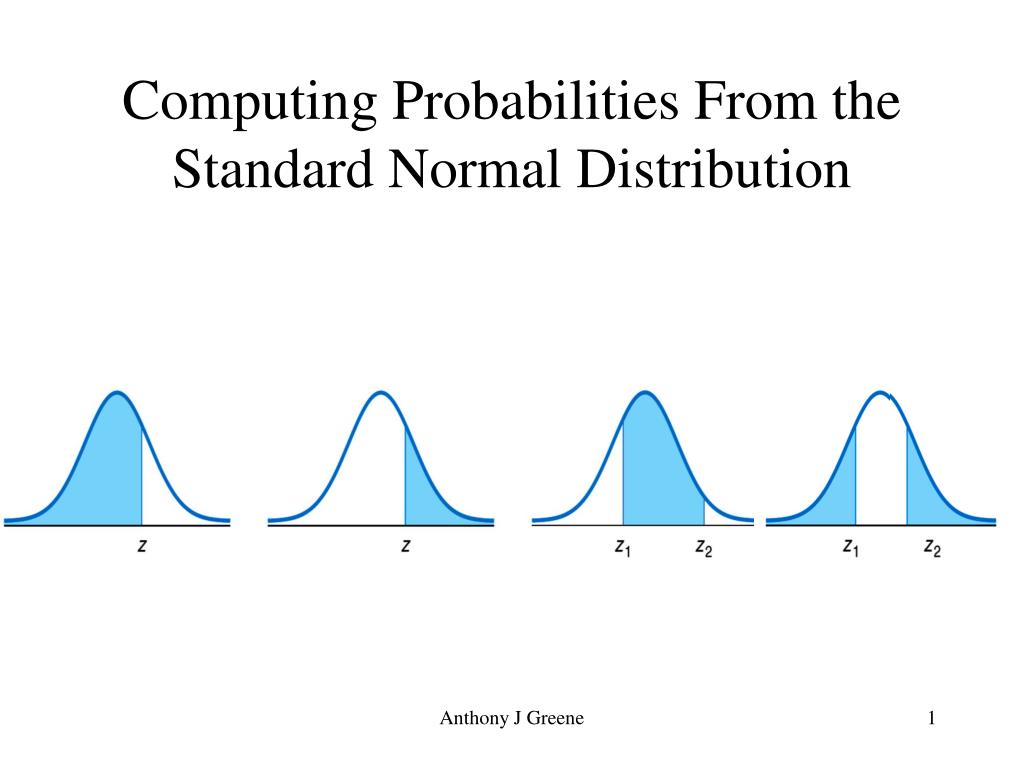 PPT - Computing Probabilities From the Standard Normal Distribution ... PPT - Computing Probabilities From the Standard Normal Distribution ...
