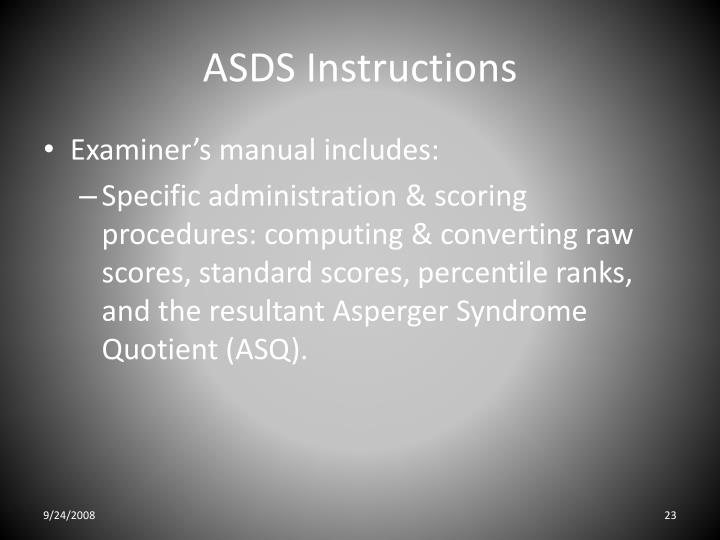 PPT - Asperger Syndrome Diagnostic Scale (“ASDS”) PowerPoint ...